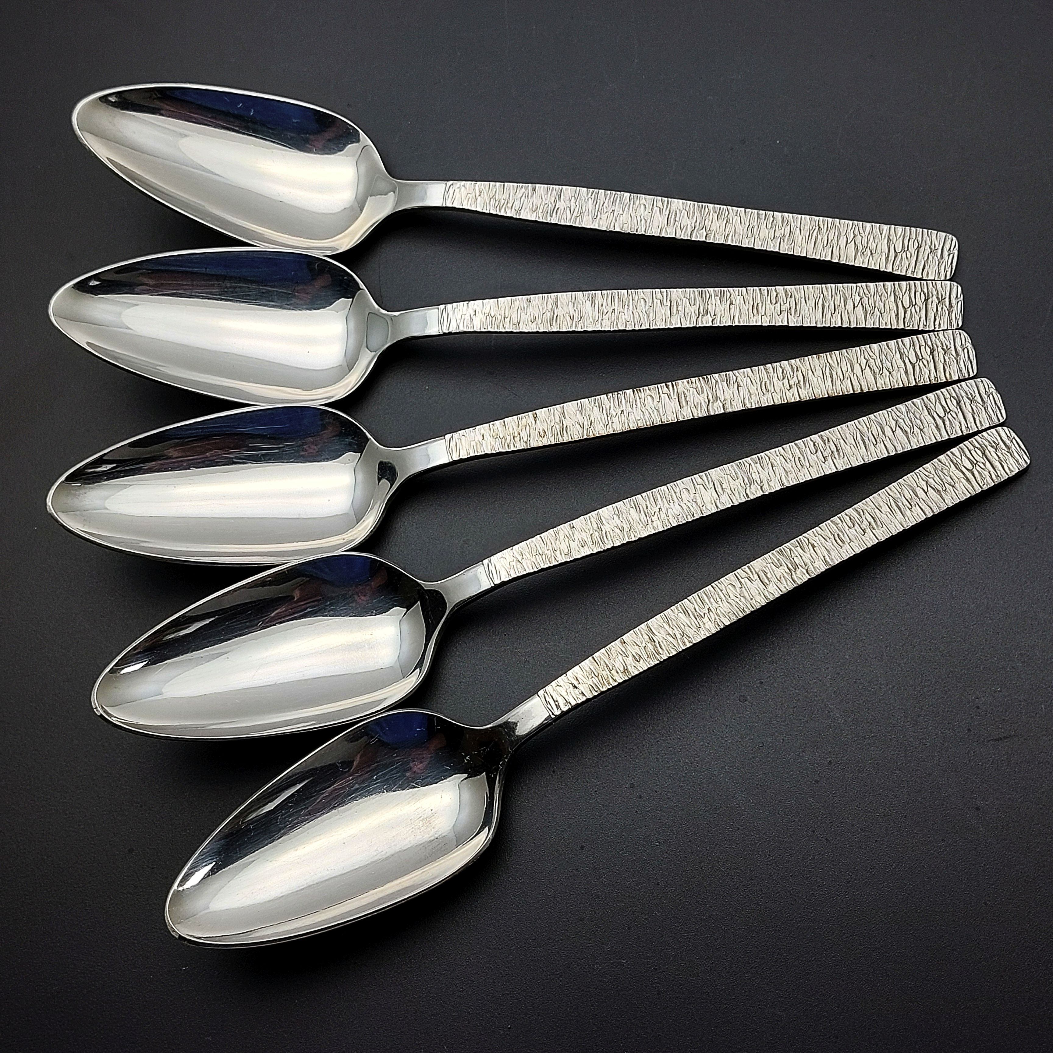 VINERS STUDIO SET OF 5 GRAPEFRUIT SPOONS - GERALD BENNEY - VINTAGE ...